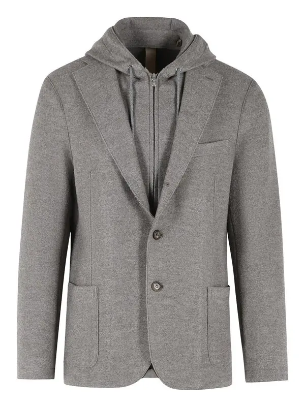 Eleventy Grey Wool Blazer - Gray