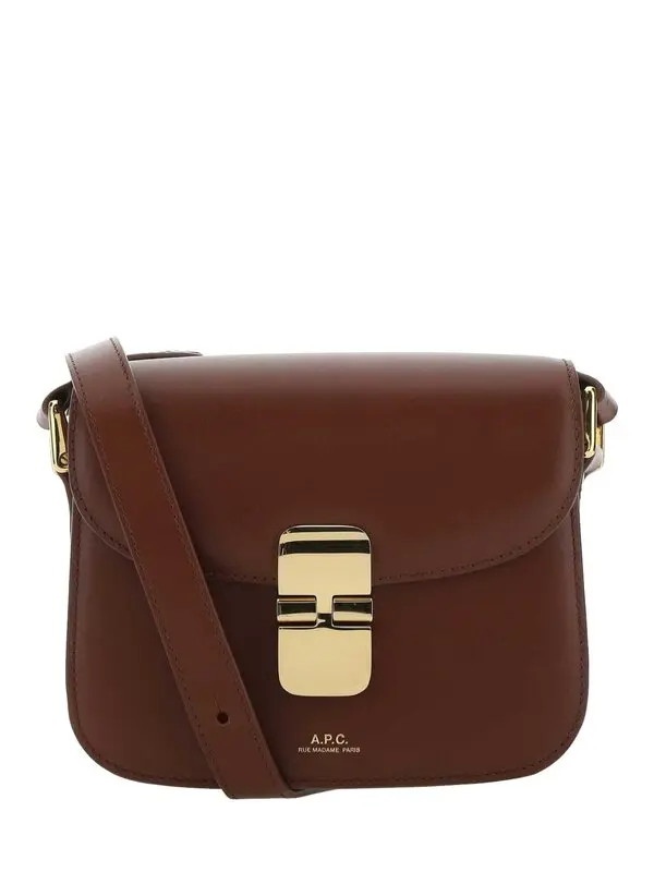 A.p.c. Leather Grace Mini Cross Body Bag - Brown