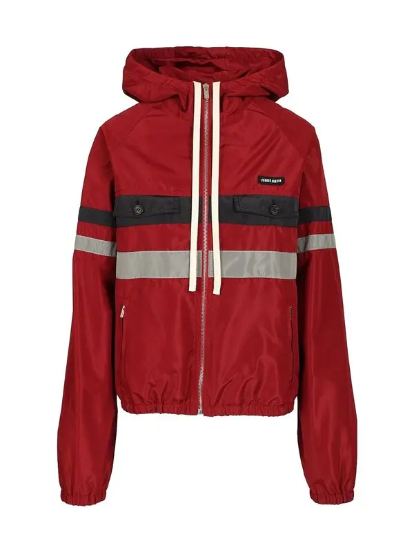 Miu Miu Technical Canvas Blouson - Red