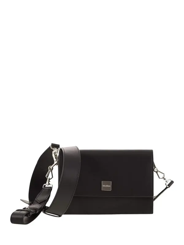 Max Mara Biancaroughs Small Leather Crossbody Bag - Black