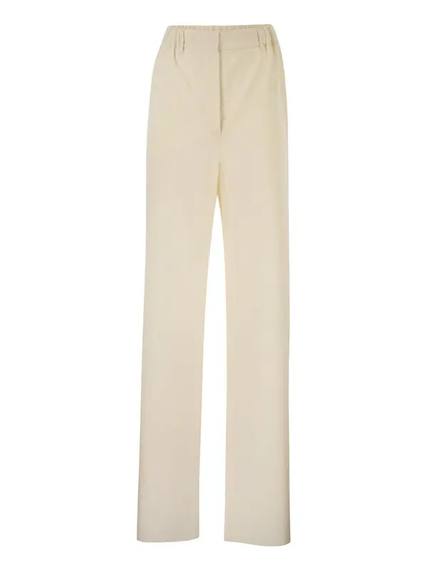 Max Mara Virgin Wool Trousers - Cream