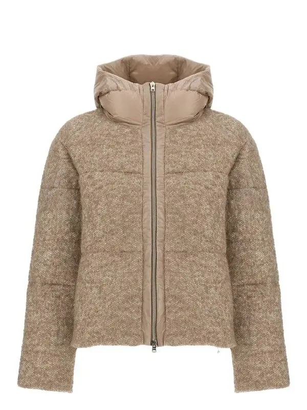 Herno Neutrals Jackets Puffer Jackets - Cream
