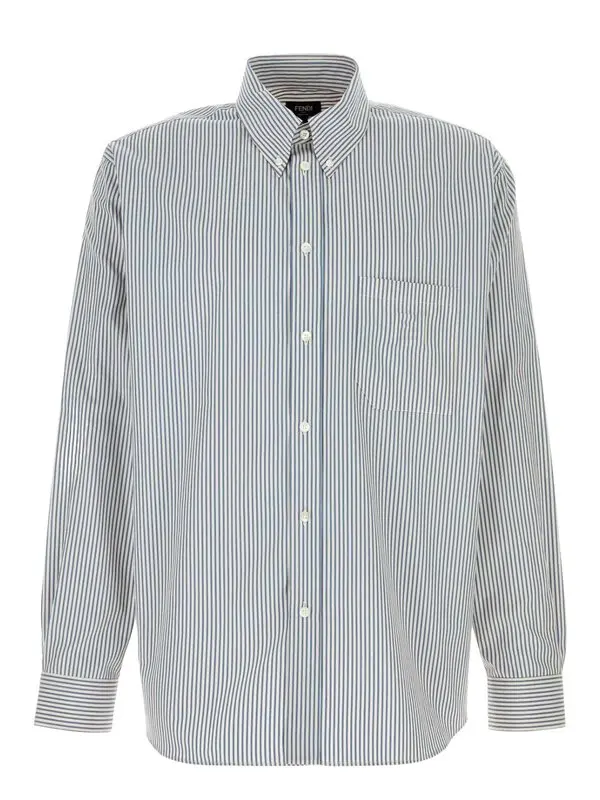 Fendi Embroidered Poplin Shirt - Multicolor