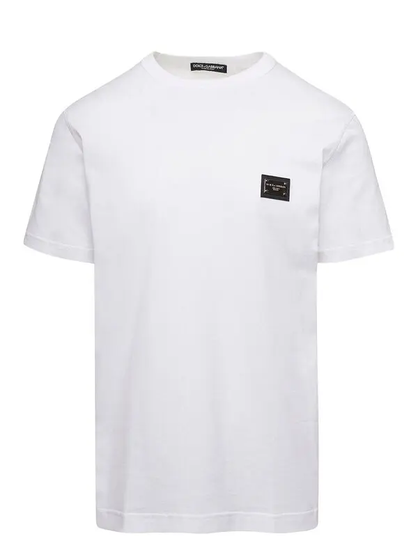 Dolce & Gabbana Crew Neck 'logo' T-shirt With Tag For - White