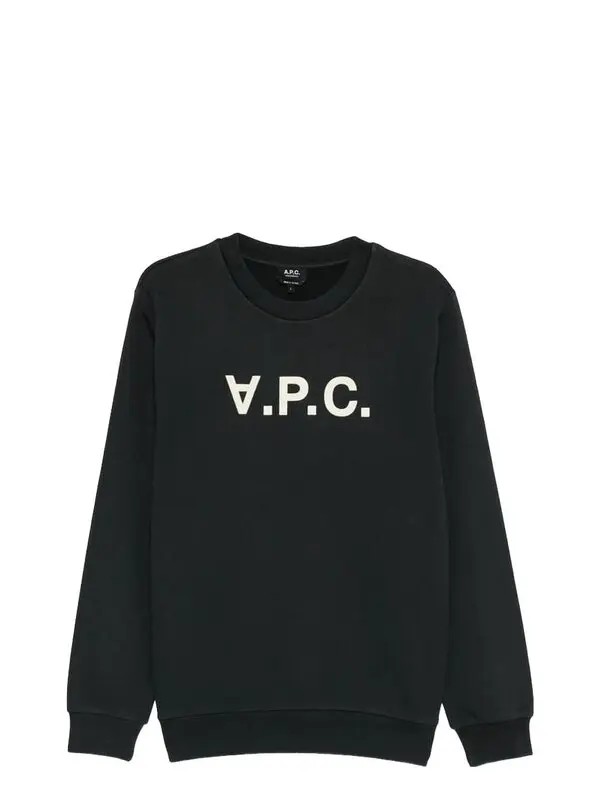 A.p.c. Cotton Pullover Sweatshirt - Black