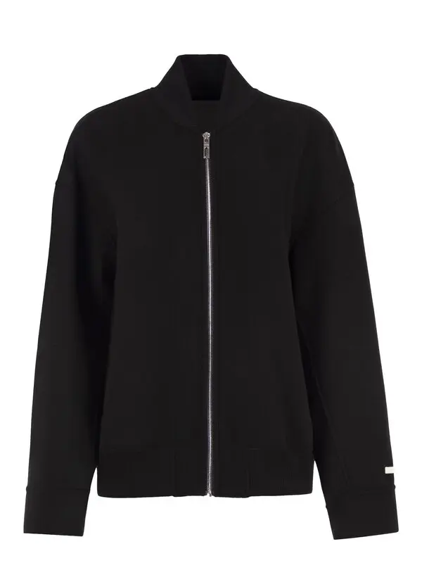 Sportmax Virgin Wool Bomber Jacket - Black
