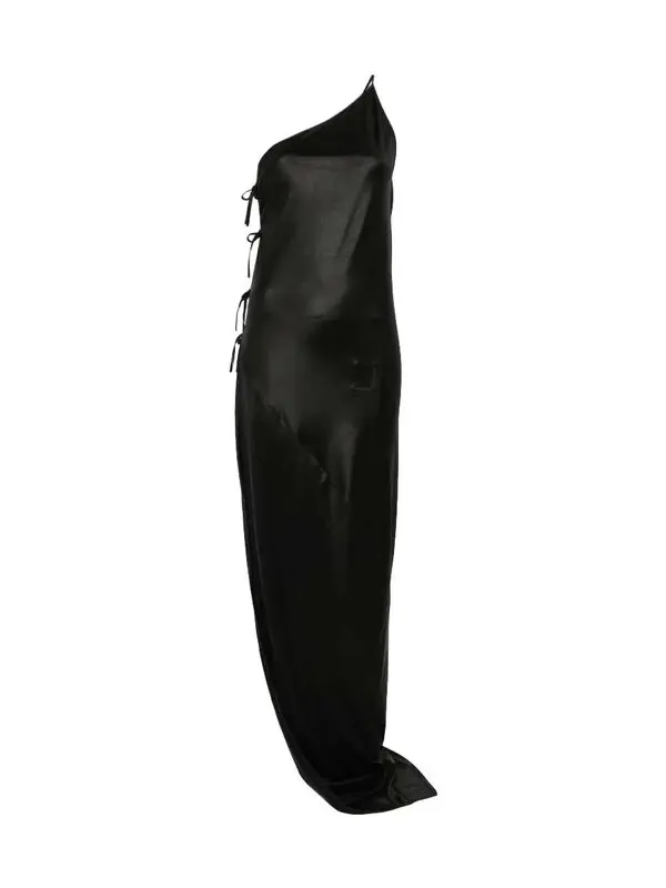 Rick Owens Long One-shoulder Dress - Black