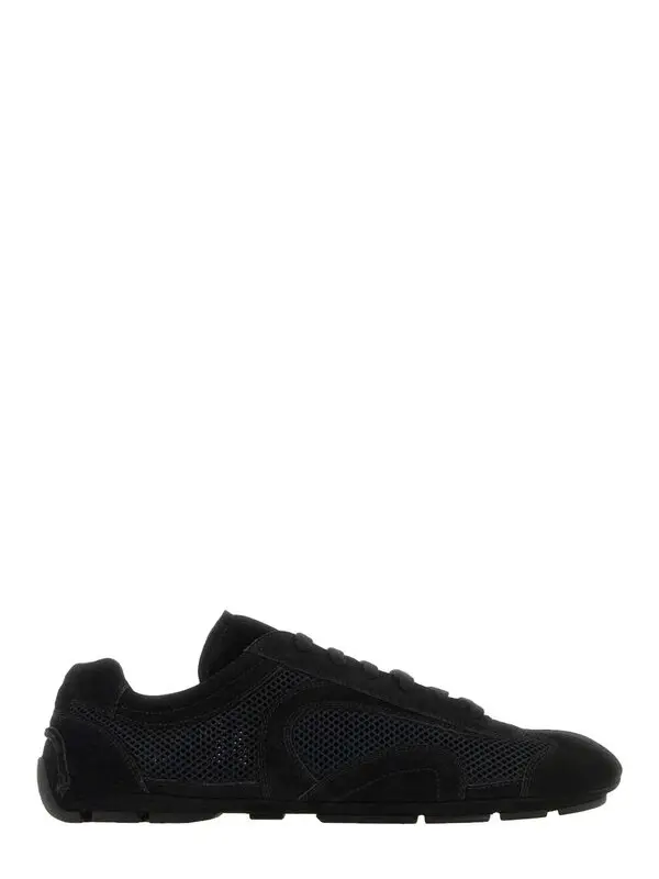 Prada Montecarlo Re-edition 2005 Re-nylon And Suede Sneakers - Black