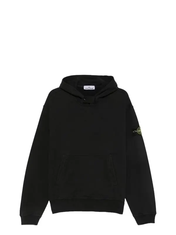 Stone Island Hooded Sweatshirt - Black
