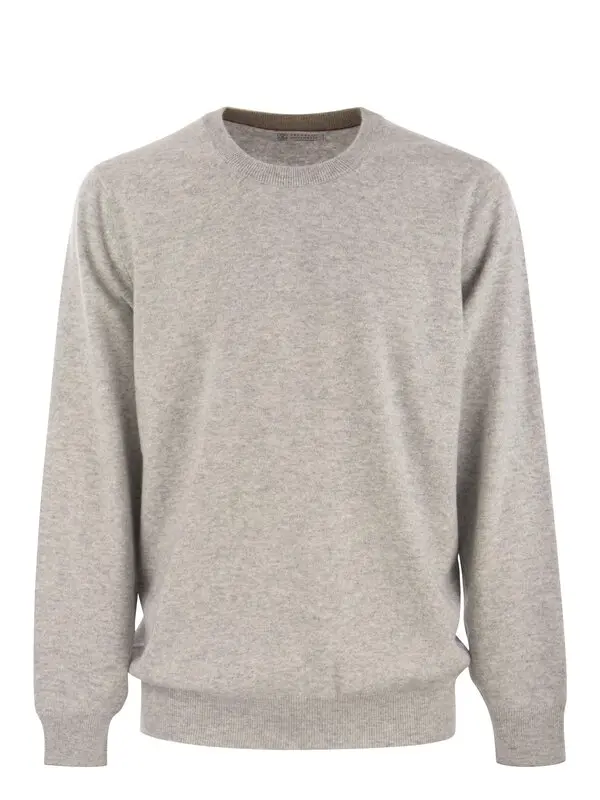 Brunello Cucinelli Pure Cashmere Crew-neck Sweater - Gray