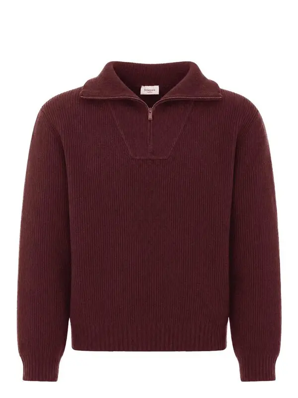 Saint Laurent Knitted Zip Sweater - Red
