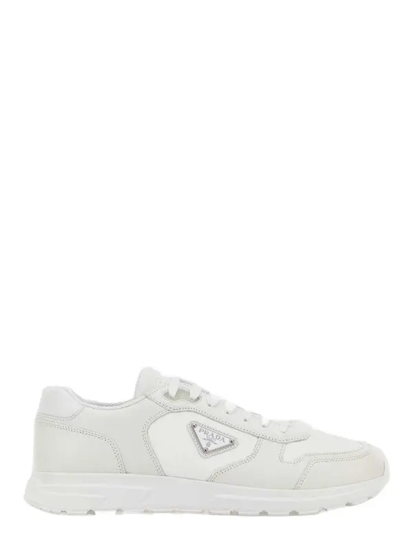 Prada Prax 2.0 Leather Sneakers - White
