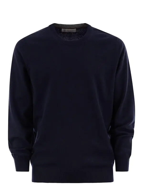 Brunello Cucinelli Cashmere Crewneck Knitwear - Blue