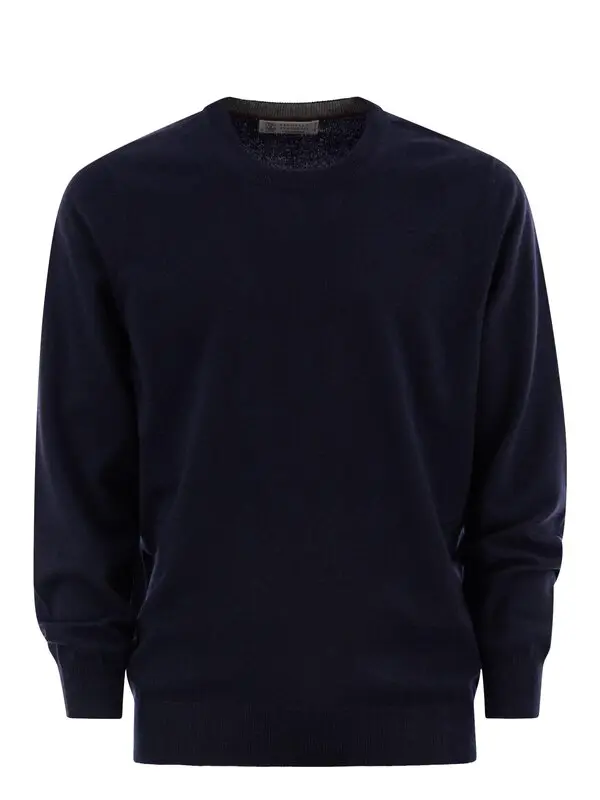 Brunello Cucinelli Cashmere Crewneck Knitwear - Blue