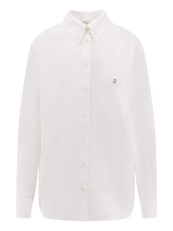 Coperni Boyfriend Popeline Cotton Shirt - White