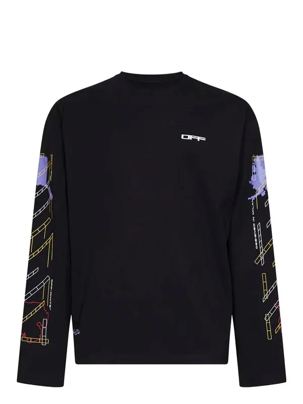 Off-White Black Jersey Archigeography Arrow Skate T-shirt - Multicolor