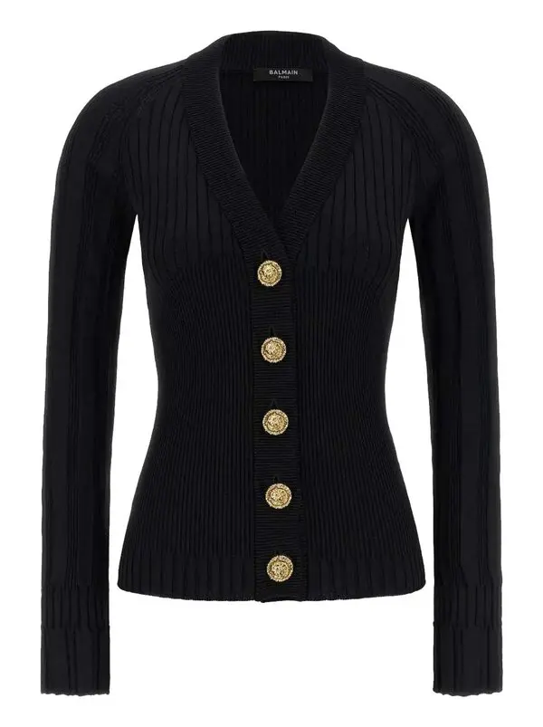 Balmain Buttoned Cardigan - Black
