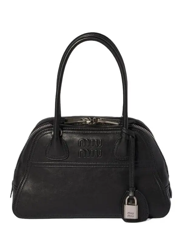 Miu Miu Vivant Leather Tote Bag - Black