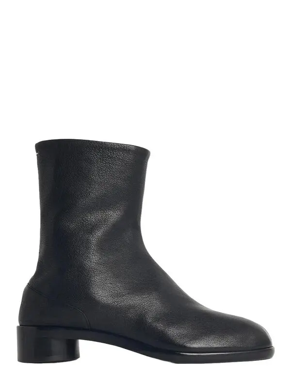 MAISON MARGIELA Tabi Leather Ankle Boots - Black