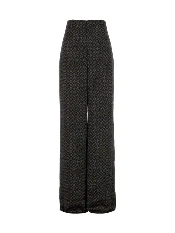 Saint Laurent Printed Satin Wide-leg Pant - Multicolor