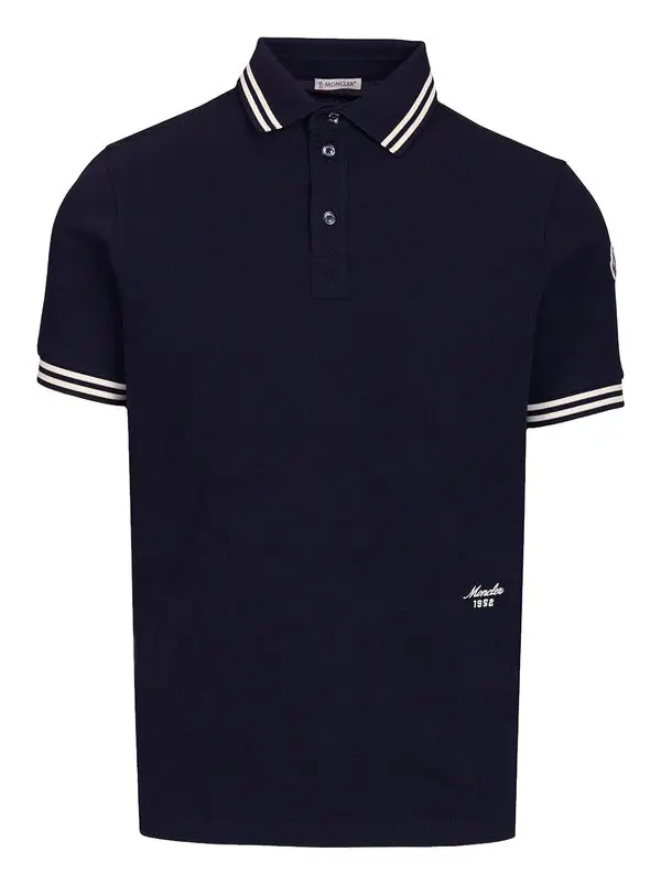 Moncler Piqué Polo Shirt - Blue