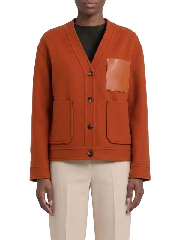 Loewe Wool And Cashmere Cardigan - Brown