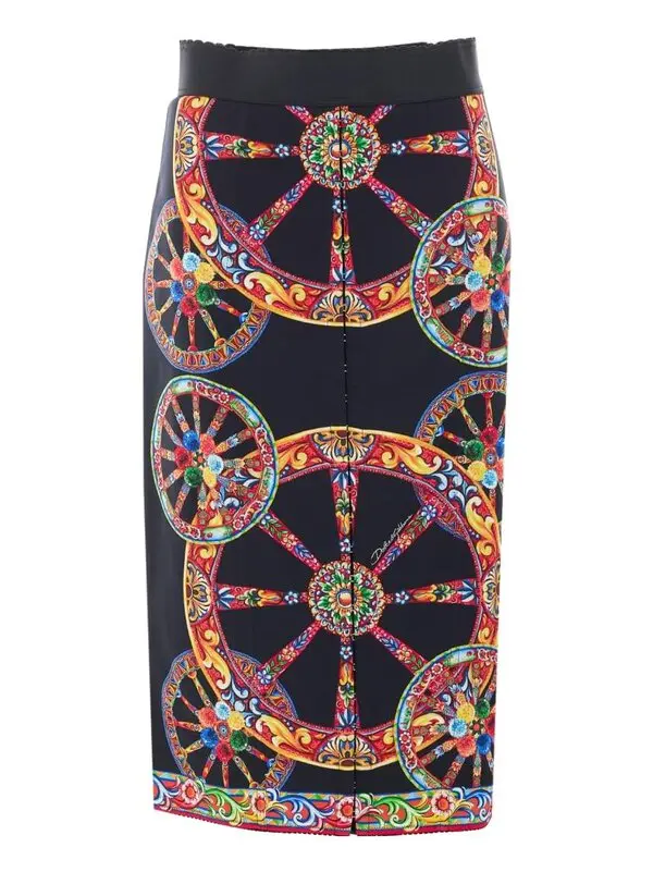 Dolce & Gabbana Carretto Print Long Skirt - Multicolor