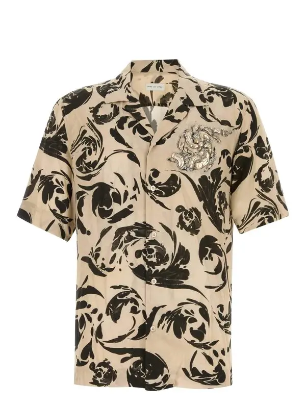 Dries Van Noten Printed Viscose Carltone Shirt - Multicolor