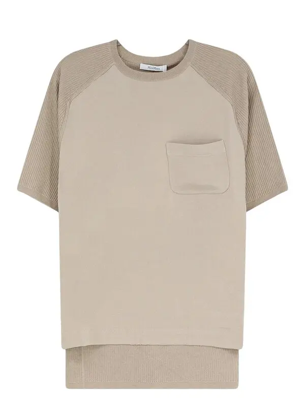 Max Mara Mxmgolfo Silk And Cashmere Top - Multicolor