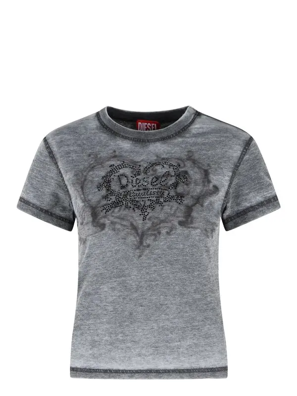 DIESEL® Cotton Blend Short Sleeve T-shirt - Gray