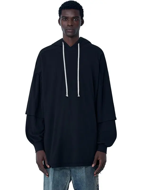 Rick Owens Tommy Hustler Hooded T-shirt - Black