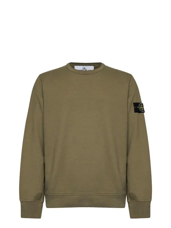 Stone Island Organic Stretch Cotton Crewneck Sweatshirt - Multicolor