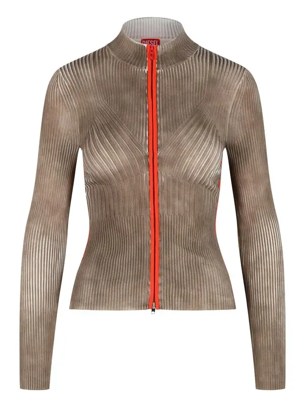 DIESEL® Sarma Ribbed Cardigan - Cream