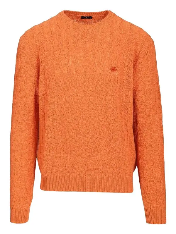 Etro Cashmere Crew Neck Sweater - Orange