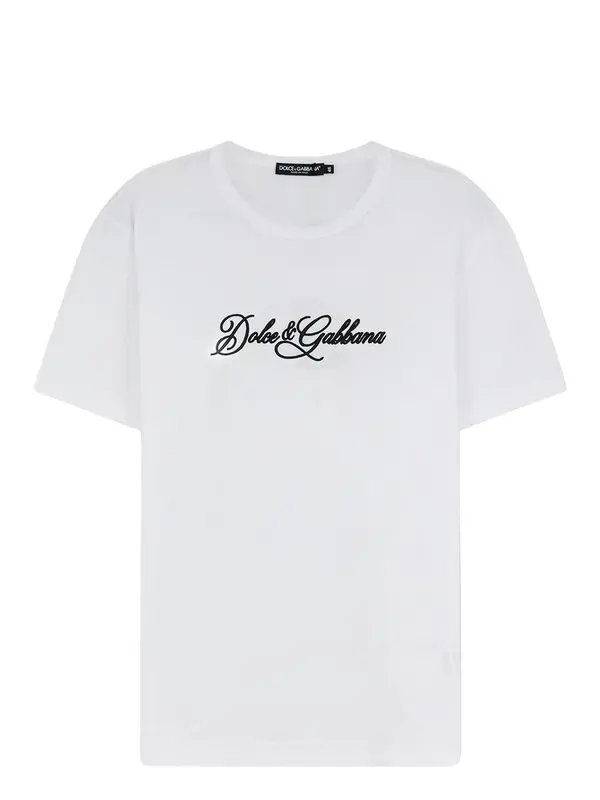 Dolce & Gabbana Cotton T-shirt With Logo - Multicolor