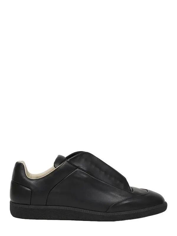 MAISON MARGIELA Leather Slip-on Trainers - Black