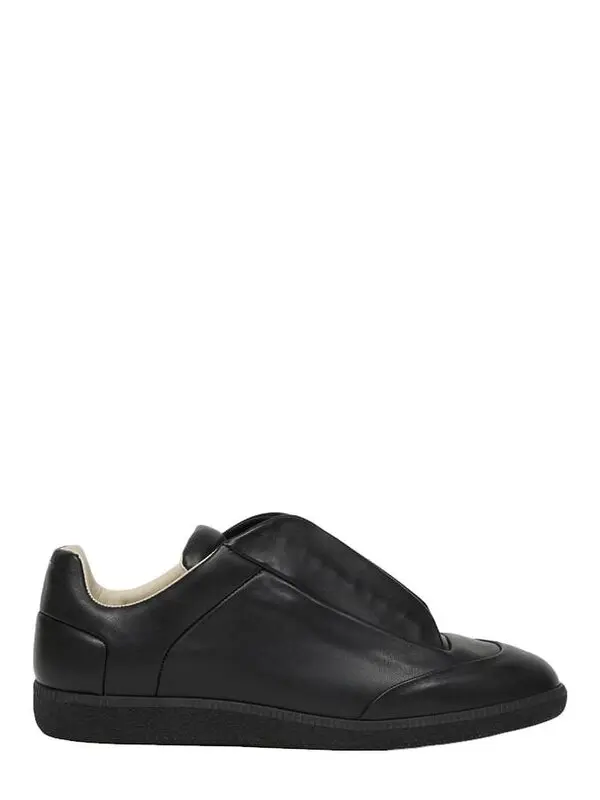 MAISON MARGIELA Leather Slip-on Trainers - Black