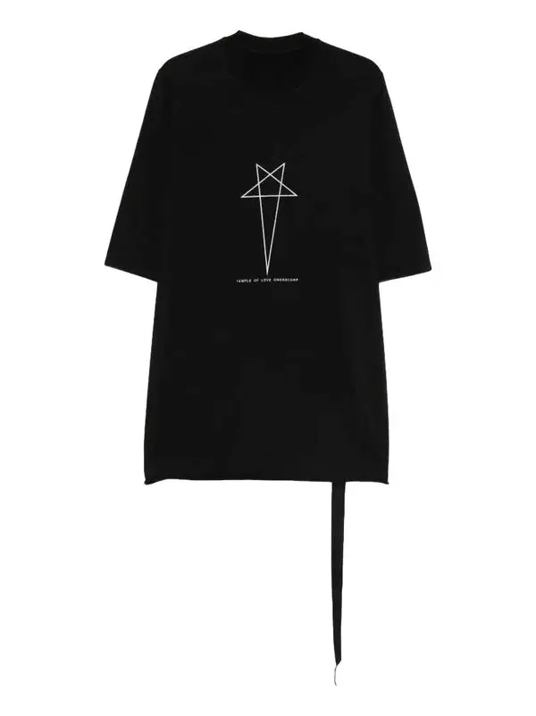 Rick Owens Star-print Crew-neck T-shirt - Black