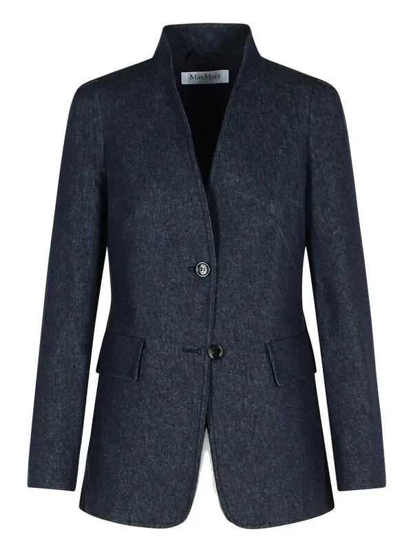 Max Mara Beatrice' Cotton Blazer - Blue