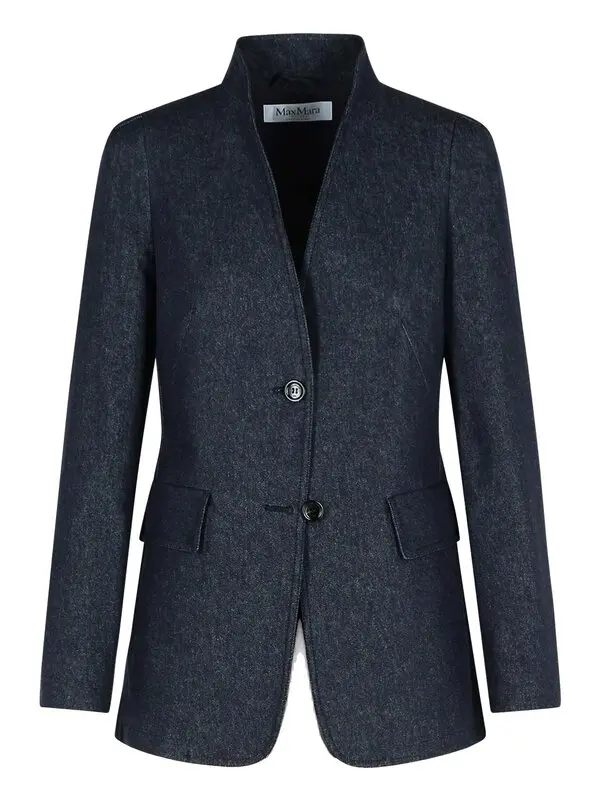 Max Mara Beatrice Cotton Blazer - Blue