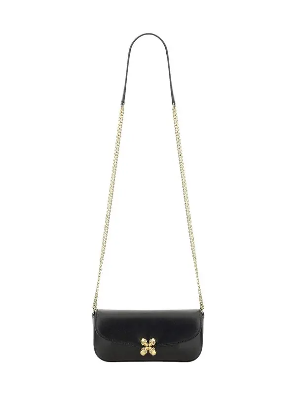 Alexander McQueen Skull Flower Bag Small - Black