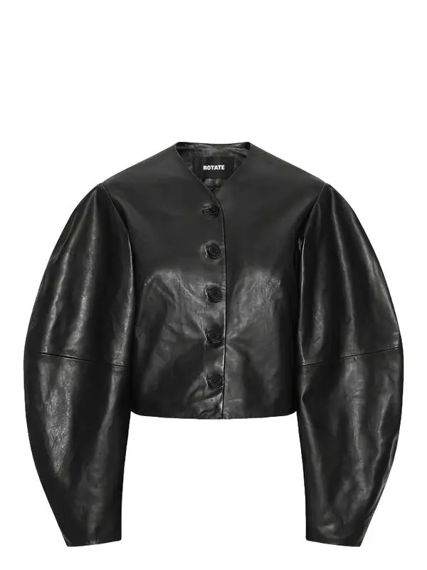 ROTATE BY BIRGER CHRISTENSEN Leather Jacket - Black