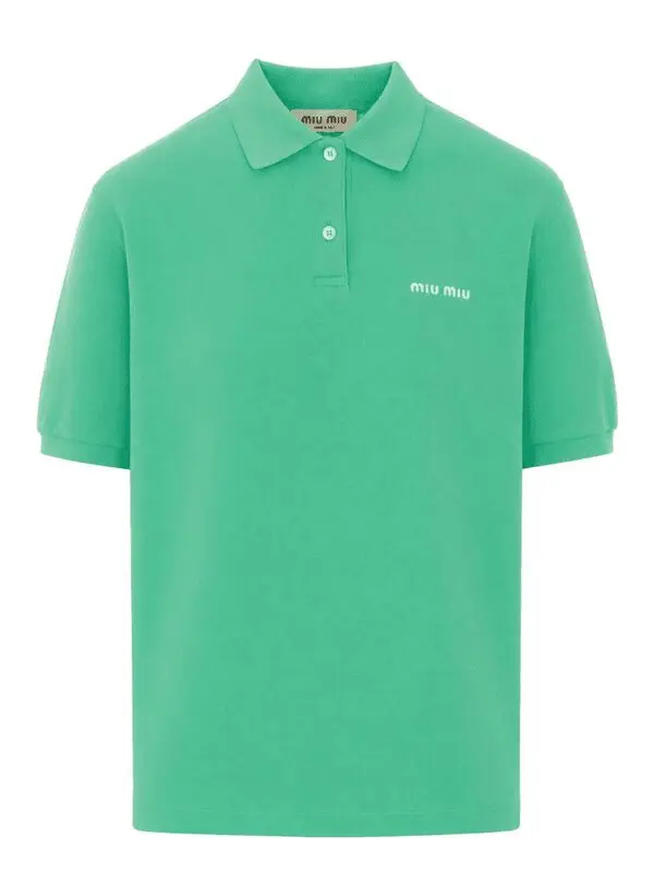 Miu Miu Logo Polo - Green