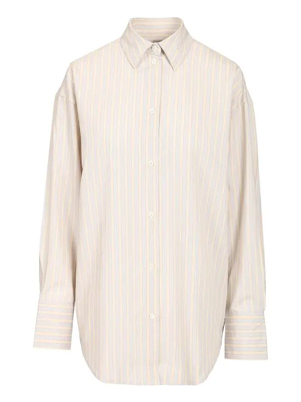 TOTEME Striped Oversized Shirt - Multicolor