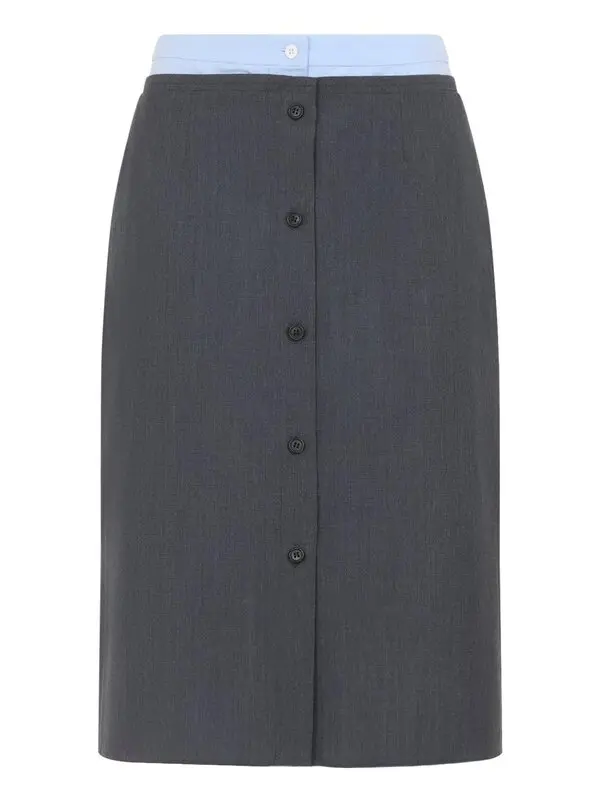 Prada Wool Skirt - Blue