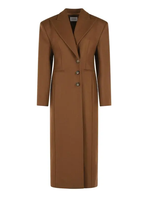 Andamane Ottavia Virgin Wool Blend Coat - Brown