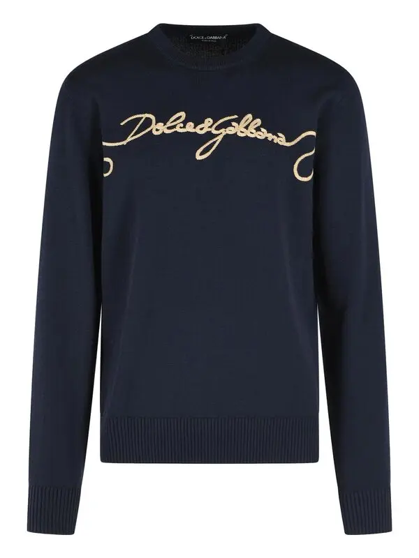 Dolce & Gabbana Virgin Wool Sweater - Blue