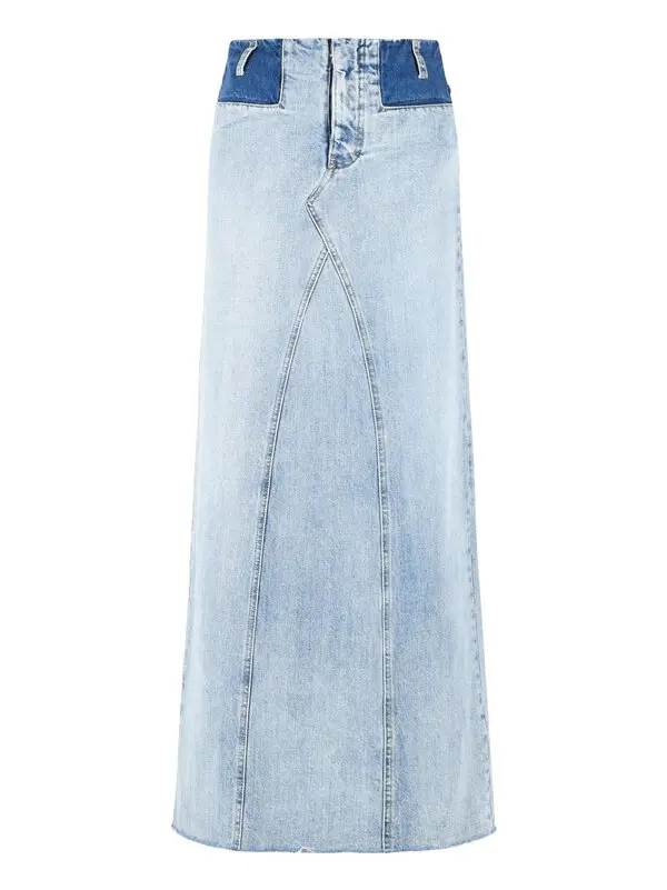 MAISON MARGIELA Light Denim Maxi Skirt - Blue
