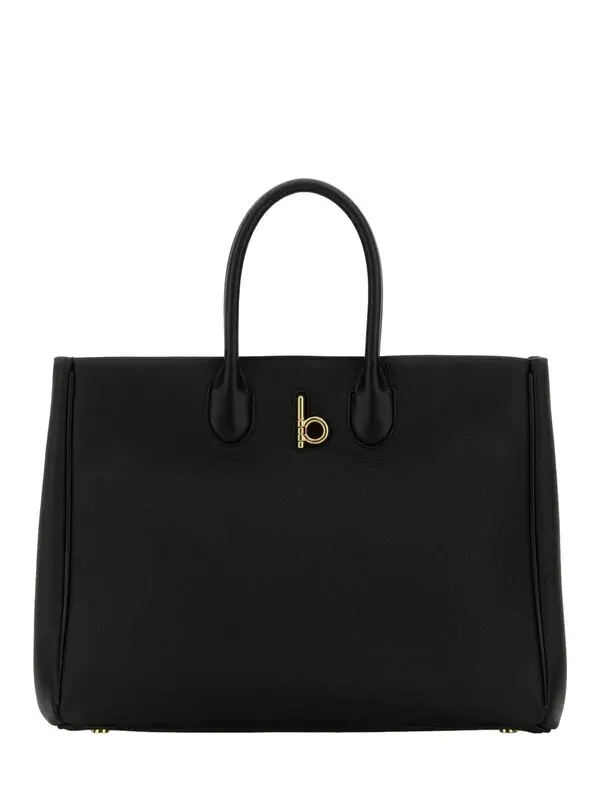 Burberry Leather Medium Rocking Horse Handbag - Black