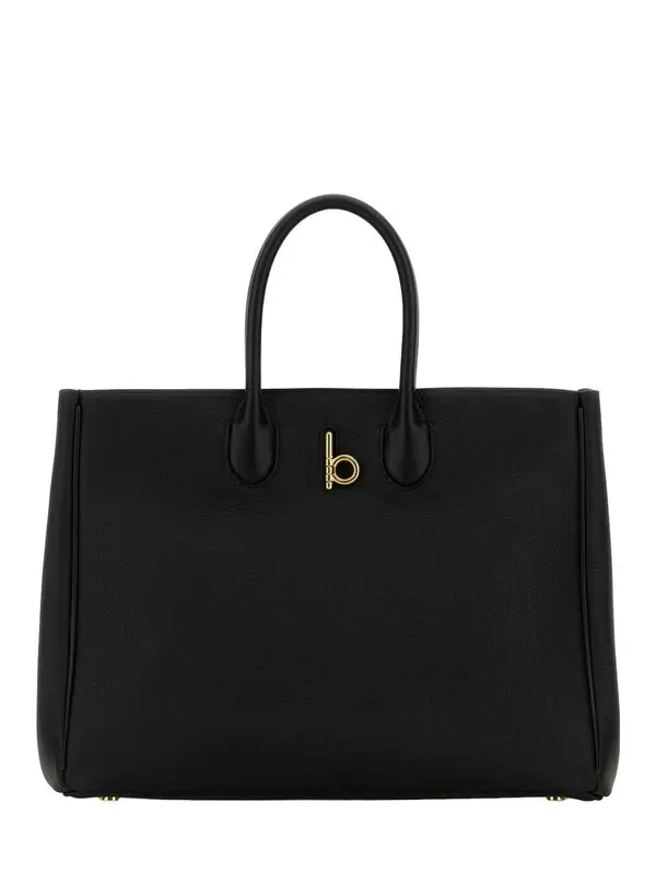Burberry Leather Rocking Horse Handbag - Black